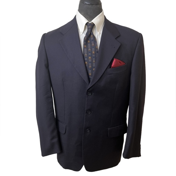 Bachrach | Suits & Blazers | Bachrach Mens Blazer Made In Italy Navy ...